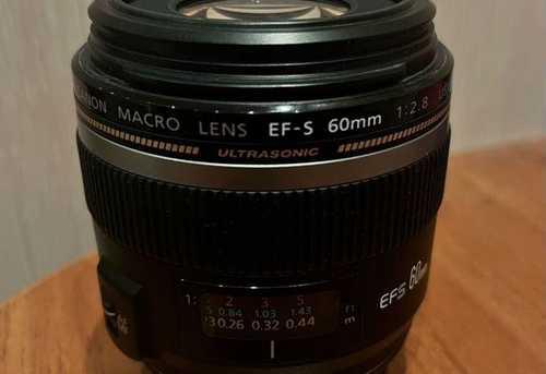 Продам объектив canon macro lens EF-S 60MM 1:2.8 U