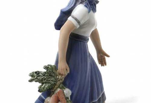 Фарфоровая фигура "Девушка с овощами". Dahl-Jensen