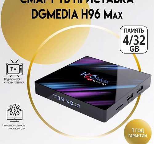 Андроид тв приставка DGMedia H96 Max RK3318 4/32