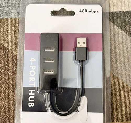 USB hub на 4 разъёма USB 2.0, 1А