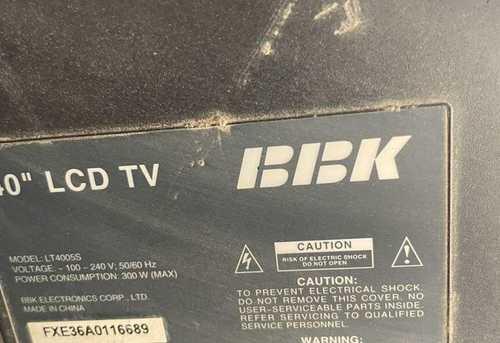 Телевизор BBK на запчасти 40"LCD TV
