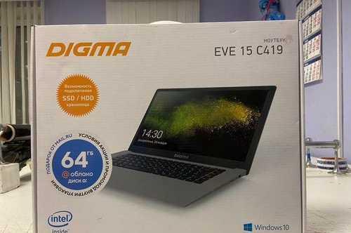Ноутбук digma eve 15c419 новый