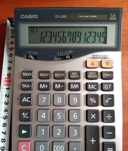 Калькулятор с проверкой вычислений casio DJ240
