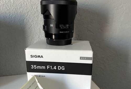 Объектив sigma 35 mm 1 4 art canon