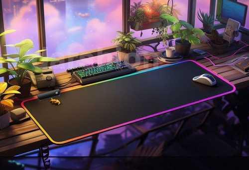 Игровой коврик для мышки с подсветкой RGB