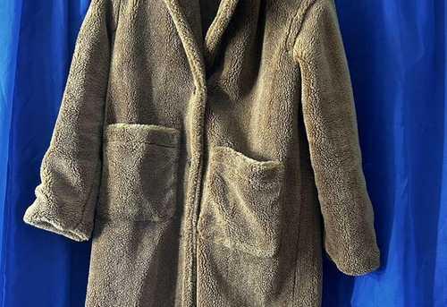 Пальто женское плюшевое