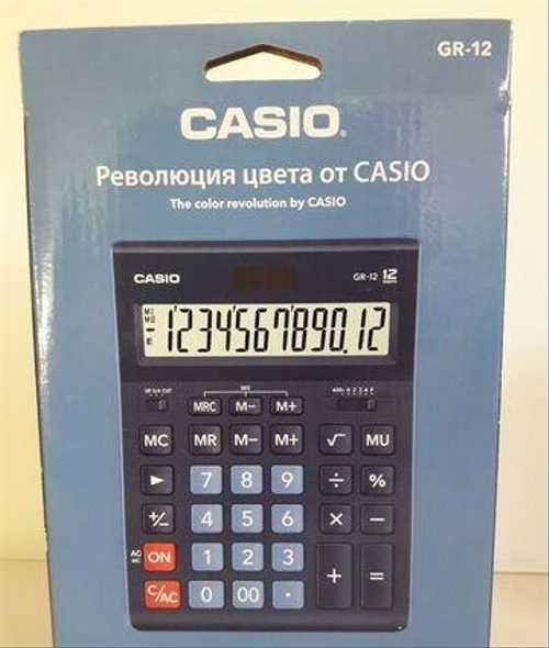 Калькулятор casio GR-12BU