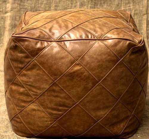 Пуф softness, quilted leather