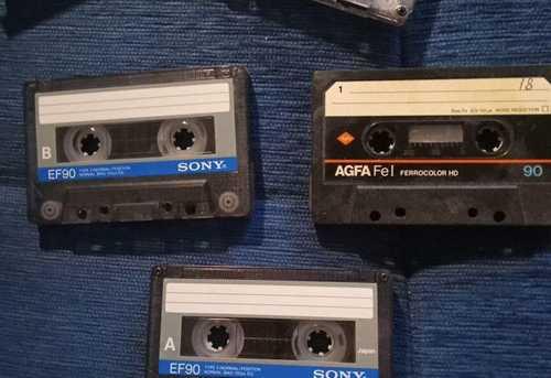 Аудиокассеты Agfa FE 90, Sony ef90