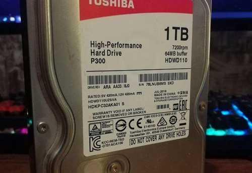 Жесткий диск Toshiba на 1 тб нерабочий