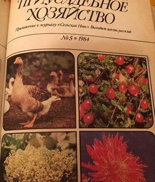 Подшивка 1984 год журналов приусадебное хозяйство