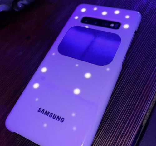 Чехол LED cover на Samsung S10 