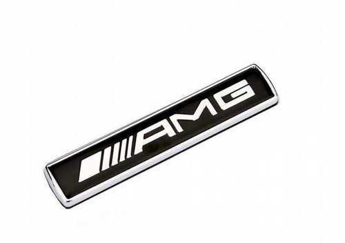 Шильдик AMG 75 мм универсальный черный