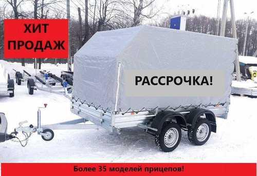 Прицеп двухосный 3х1,5м. Рассрочка. Фаркопы