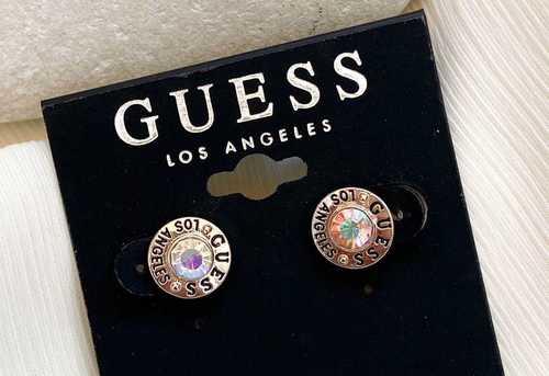 Новые серьги гвоздики Guess хамелеон