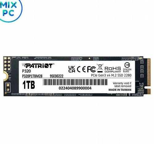 Накопитель SSD M.2 1TB Patriot P320 P320P1TBM28