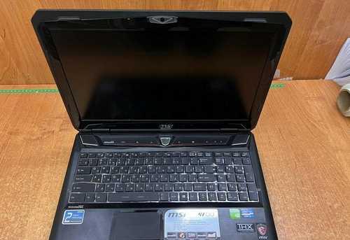 15.6" MSI GT60 0NC-007RU, 1000 ГБ, Core i7-3610QM, RAM 12 ГБ, GeForce GTX 670M 3 ГБ