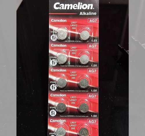 10 батареек AG7 Camelion Alkaline LR927 (395)