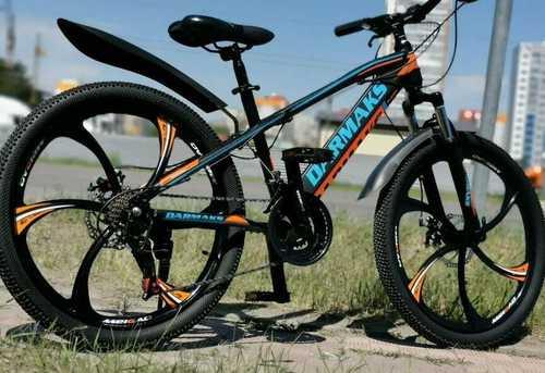 Горный велосипед с литыми Черно-голубой