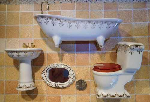 Набор сантехники для ванной для кукольного домика