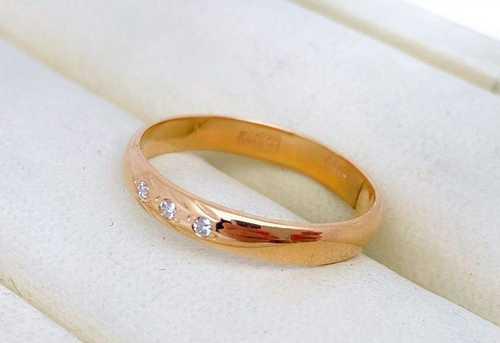 Золотое кольцо с бриллиантами 585пр. размер: 16,6