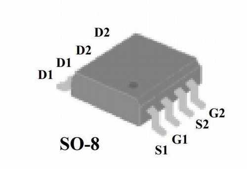 Микросхема AP4957GM P-Channel MOSFET 30V 7.7A SO8
