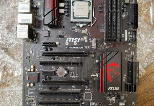 Материнская плата MSI H170 gaming m3 + i5-6600