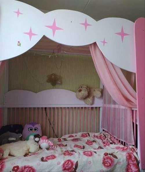 Детская кровать-домик для принцессы