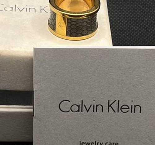 Кольцо calvin klein сталь кожа 16 размер оригинал