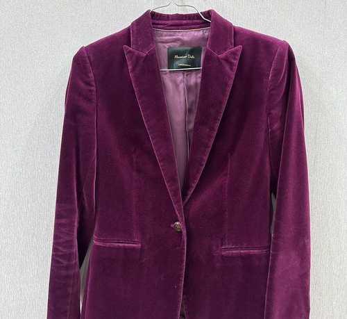 Massimo dutti пиджак бархатный