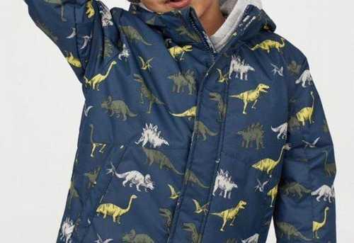 Куртка теплая для мальчика с динозаврами h&m