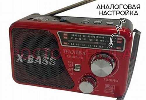 Радиоприемник аккумуляторный waxiba с фонарем, FM