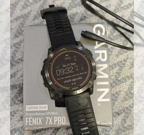 Часы Garmin Fenix 7x pro sapphire solar titanium