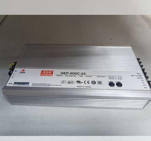 Зарядное устройство Mean Well AC-DC HEP-600C-24