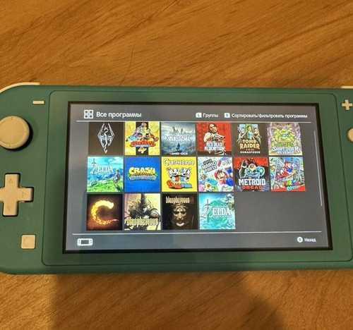 Nintendo switch lite с играми 128gb (прошитая)