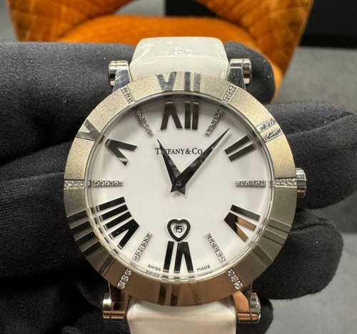 Tiffany Atlas White Gold, женские часы оригинал