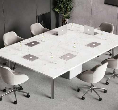 Стол для переговоров / Переговорный стол / Белый