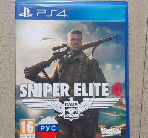 Игра для PS4 sniper elite 4, б/у. На русском языке