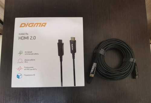 Кабель Digma hdmi ver2, 20 метров