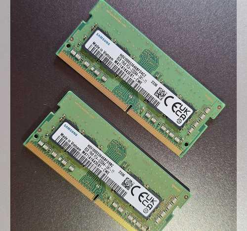 Оперативная память sodimm DDR4 Samsung 8 Gb x2