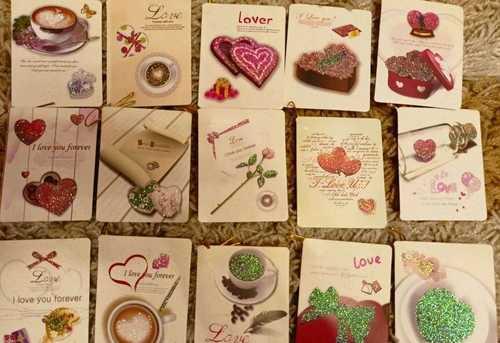 Валентинки, маленькие открытки и магниты