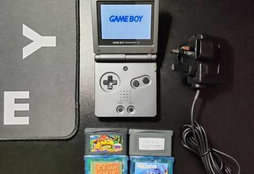 Game boy advance sp ags-101 серый