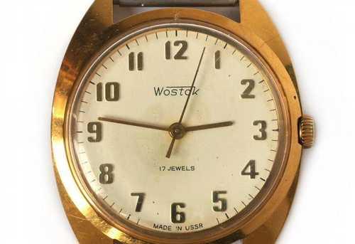 Часы Восток 2409А СССР позолота Au10 винтаж 1980е