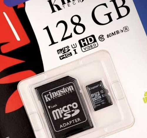 Карта памяти MicroSD новая 128гб