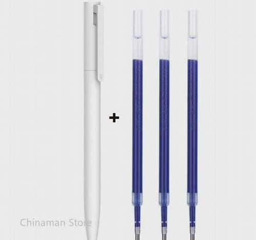 Xiaomi Mi Gel Pen 0.5 мм чёрная 1pen 3blue refills