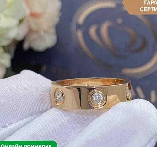 Кольцо Cartier золото, 6 бриллиантов 0,46ct