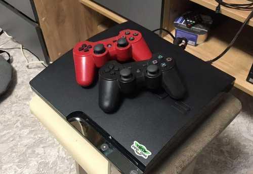 PS 3 slim. 1000gb (шитая, 69игр + 1000 игр sega)