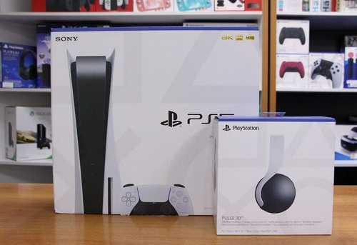 Приставка Sony PS5 CFI-1200A + Гарнитура White
