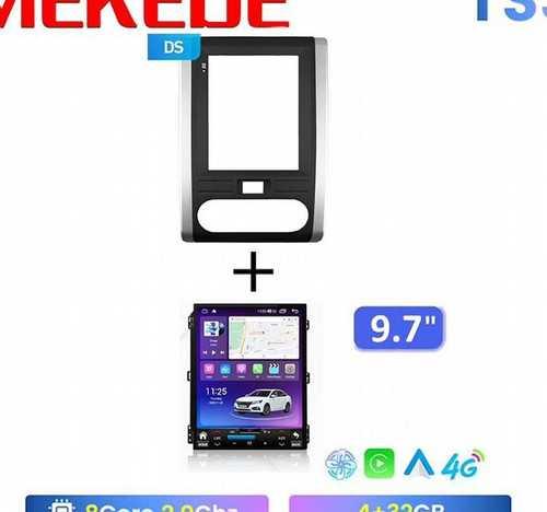 Магнитола 9.7 дюйма Nissan X-Trail X Trail 2 T31 DS 2007-2015 Mekede TS3 4 32G carplay