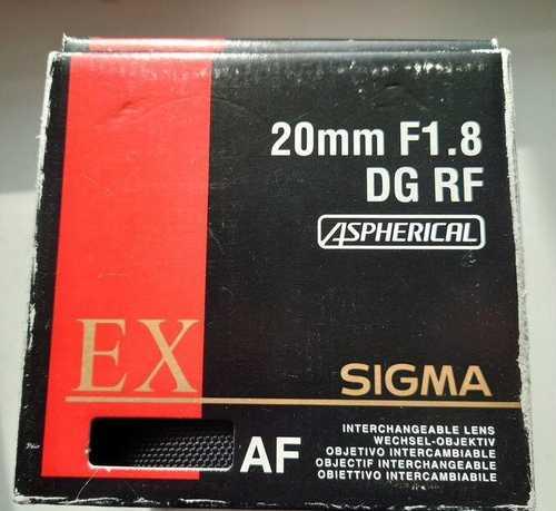 Sigma AF 20 mm f/1.8 Minolta A / Sony A